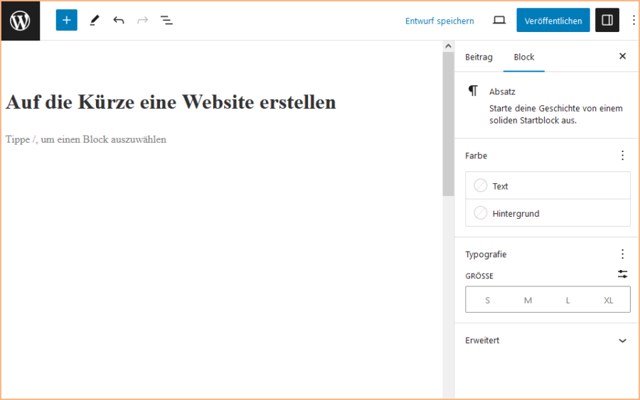 Auf die Kürze eine Website erstellen – Uncus